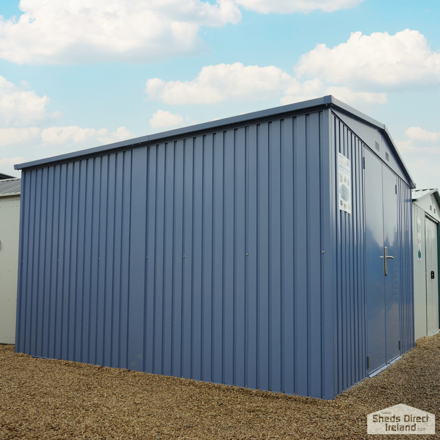 The Big Blu Steel Shed - Sheds Direct Ireland