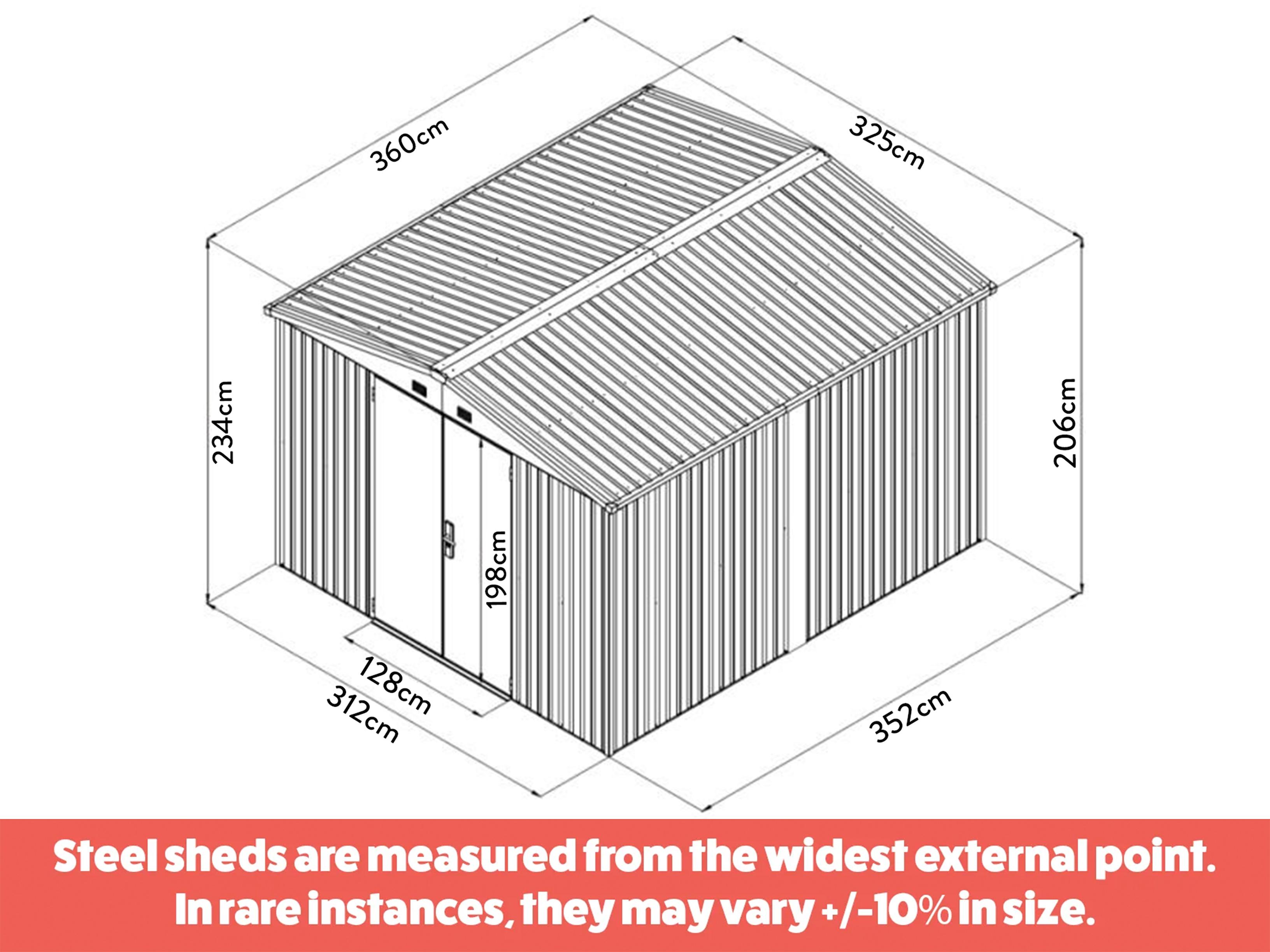 The Big Blu Steel Shed - Sheds Direct Ireland